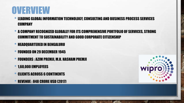 Organisation structure, culture and strategies of wipro | PPTX