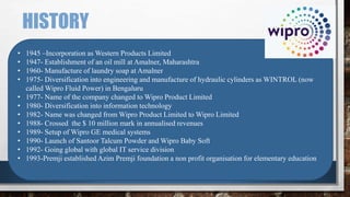 Organisation structure, culture and strategies of wipro | PPTX