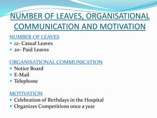 Organisation Structure Of Manipal Hospital | PPTX