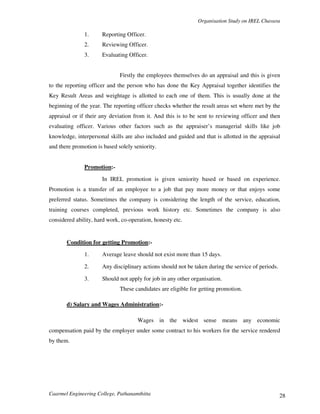 Organisation Study - Indian Rare Earths Limited | PDF