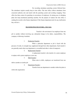 Organisation Study - Indian Rare Earths Limited | PDF