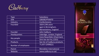 OrganiZation study on Cadbury - Mondelez | PPTX