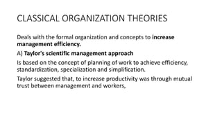 Organisation theory | PPTX