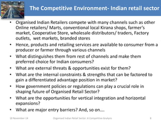 Organised Indian Retail Sector: Competitive Analysis | PPSX