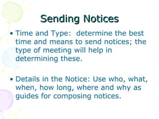 Organise meetings | PPT