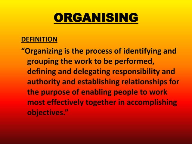 Organising | PPT