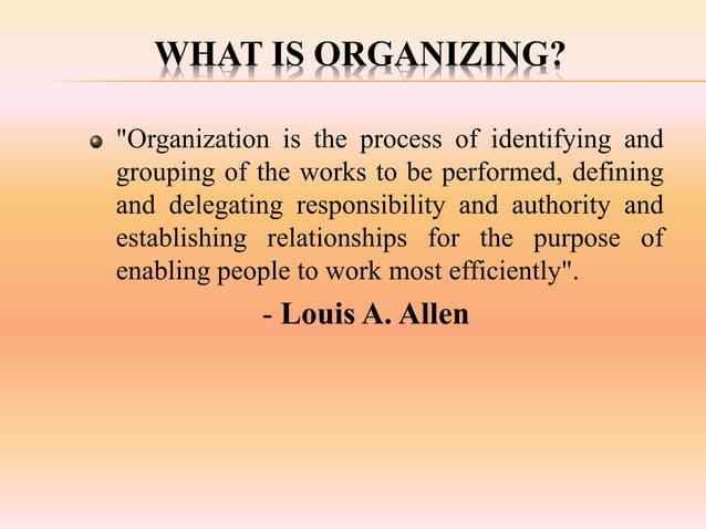 Organising | PPTX