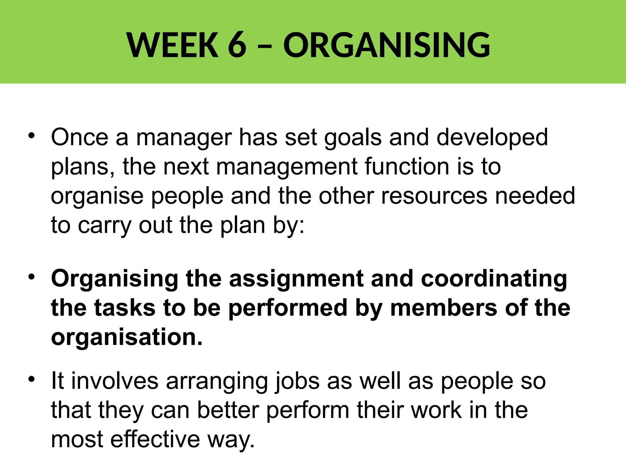 ORGANISING in management for nursing students pptx | PPTX