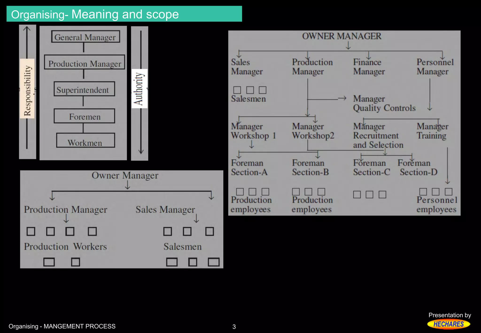 Organising - MANAGEMENT PROCESS | PDF