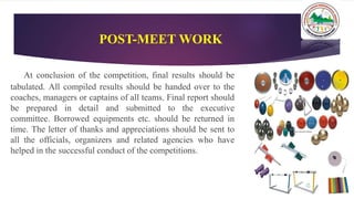 Organising an athletic meet | PPTX