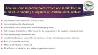 Organising an athletic meet | PPTX