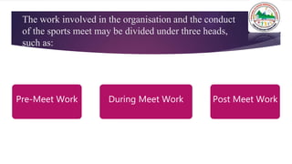 Organising an athletic meet | PPTX