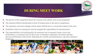 Organising an athletic meet | PPTX