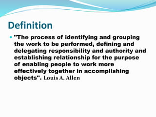 Principles Of Management-Organising | PPTX