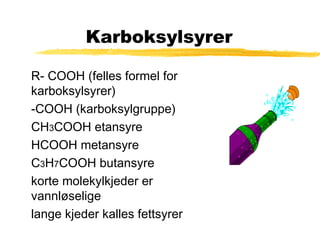 Organisk kjemi 10 | PPT