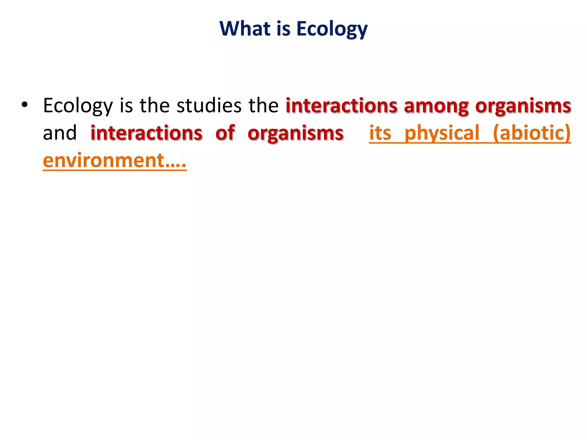 Organism and population introduction | PPTX