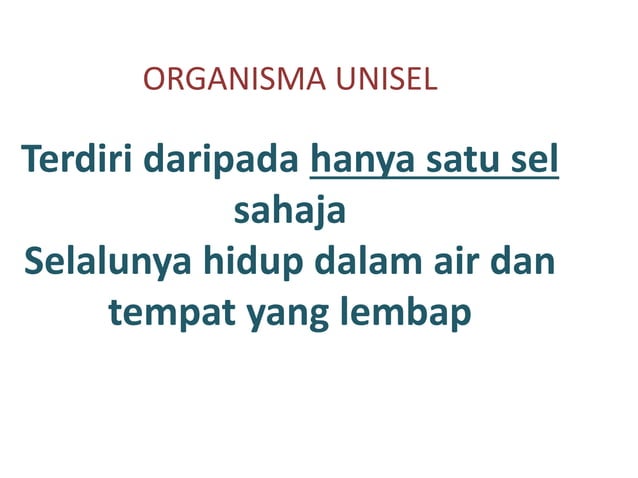 Organisma unisel dan multisel | PPTX