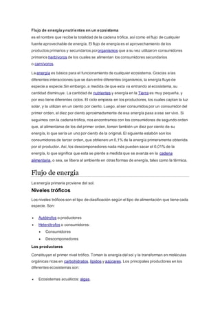 Organismos y medio ambiente | DOCX