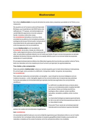 Organismos y medio ambiente | DOCX | Geography | Science