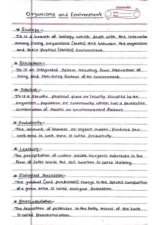 Organisms and Environment | PDF
