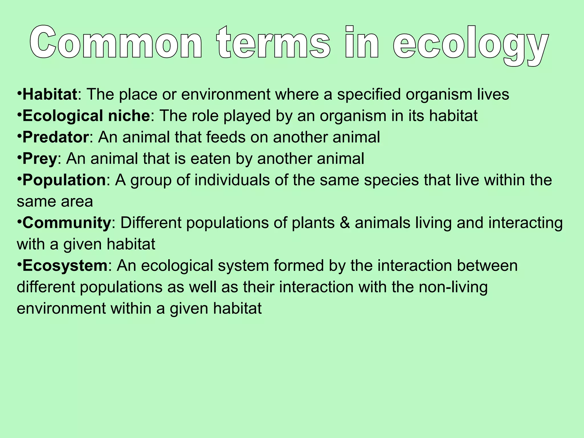 Organisms and their environments | PPT