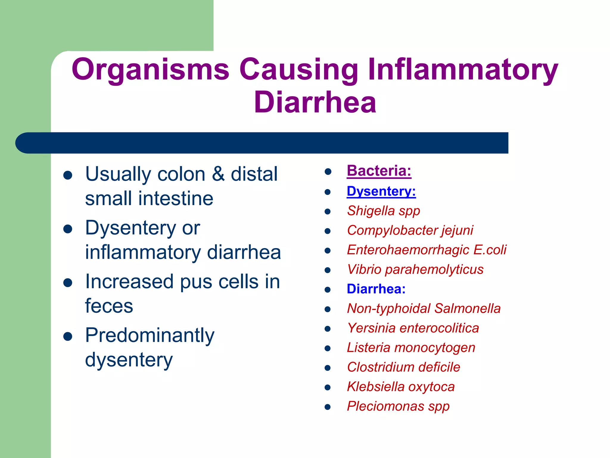 Organisms causing diarrhea & dysentery, shigella spp | PPT
