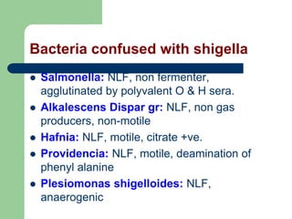 Organisms causing diarrhea & dysentery, shigella spp | PPT
