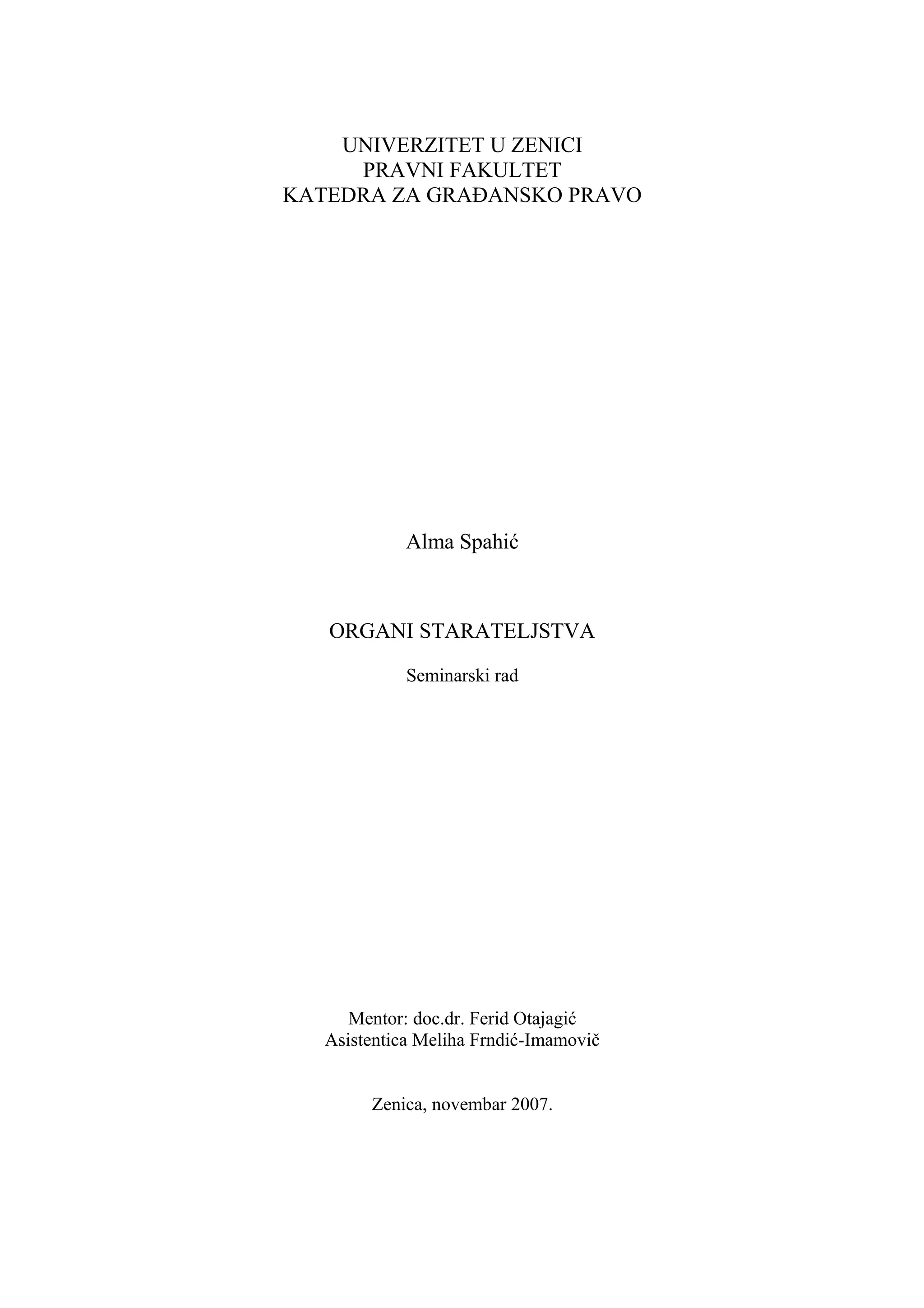 Organi starateljstva ij | DOC