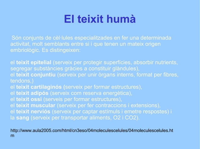 Organització del cos humà 3r eso | PPT