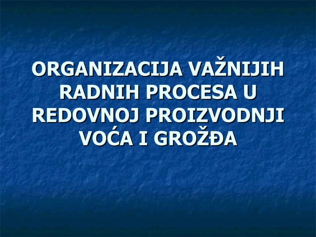 Organizacija procesa rada | PPT