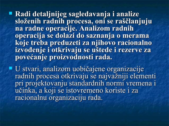 Organizacija procesa rada | PPT