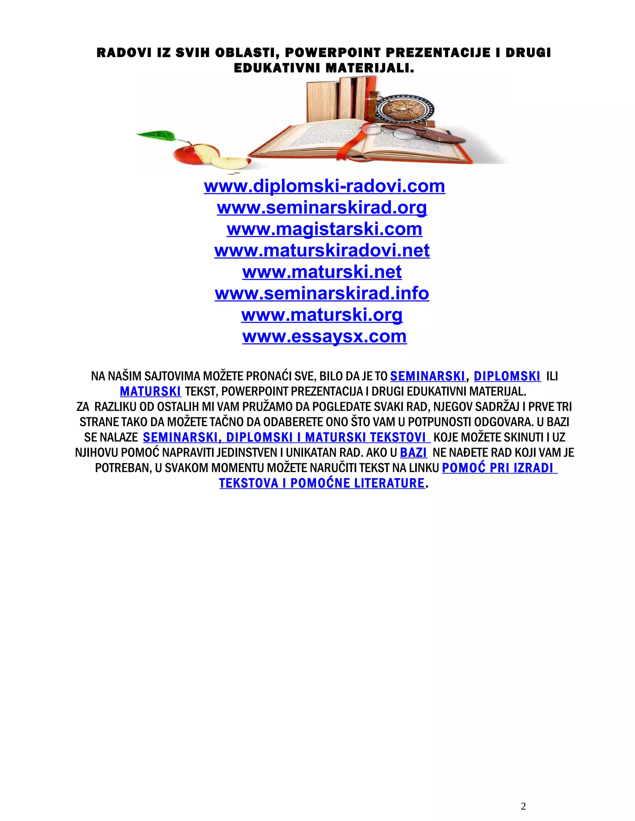 Organizacija, upravljanje i vodjenje preduzeca | DOC