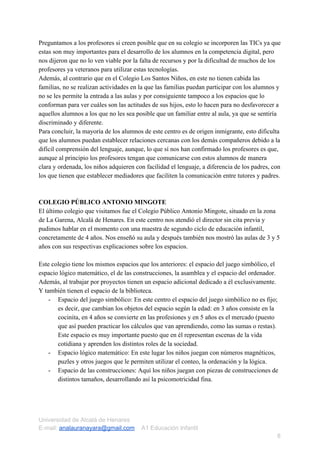 Proyecto Organización de los espacios en las aula de Infantil | PDF