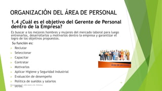 Organización del área de personal | PDF
