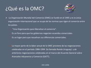 Organización Mundial Del Comercio | PPT