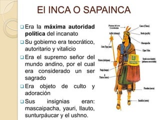 Organización política de los incas | PPTX