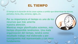 Organizacion del tiempo | PPTX