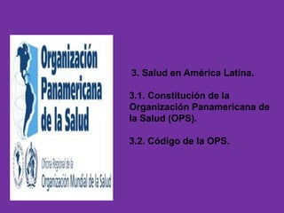 Organizacion panamericana de la salud | PPTX