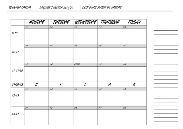 Organizador semanal | PPT