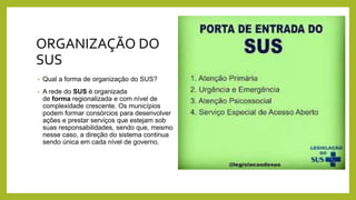 ORGANIZAÇÃO E FUNCIONAMENTO DO SUS.pptx