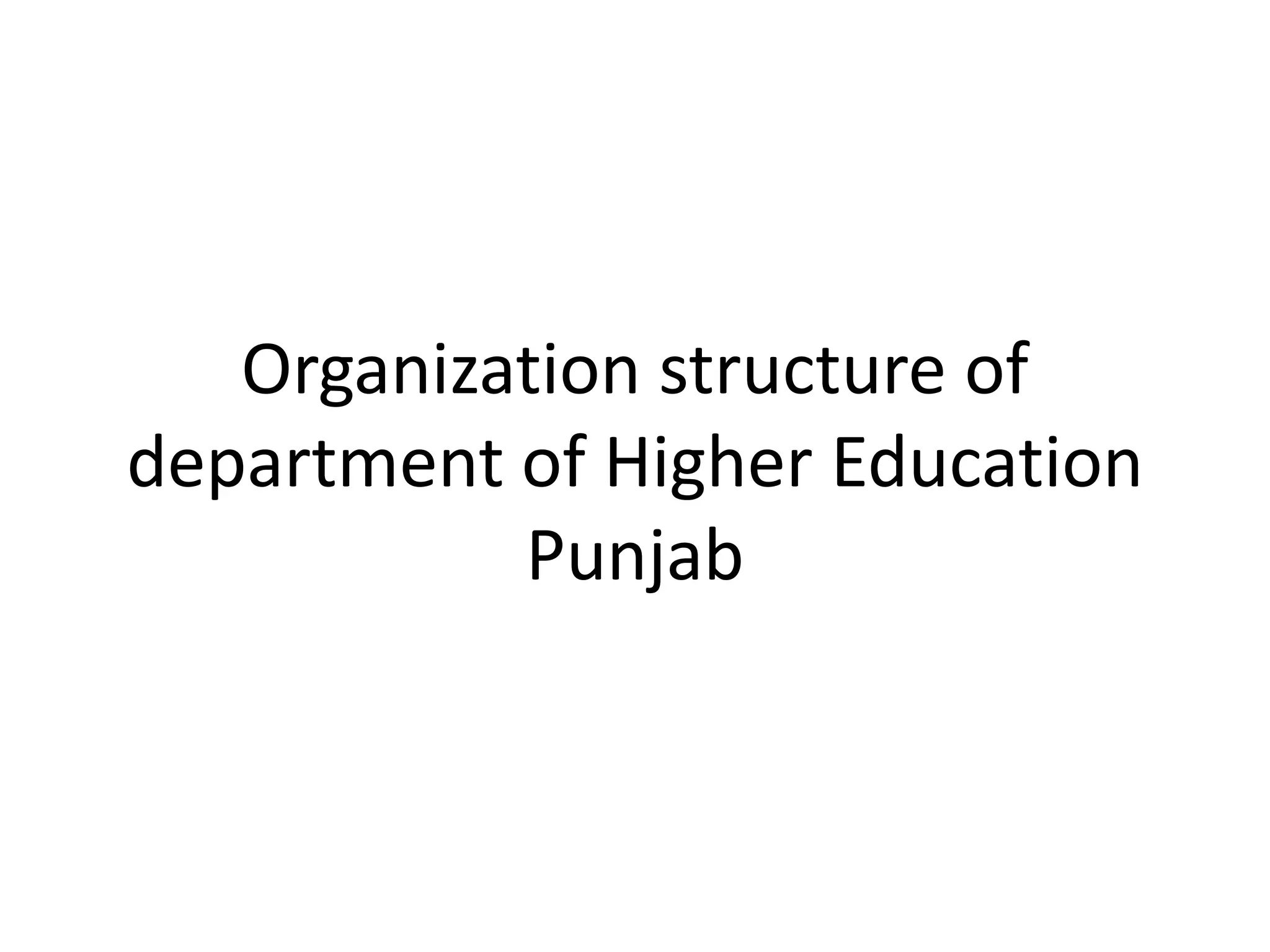 Organizational structure of educational institute in Pakistan | PPTX