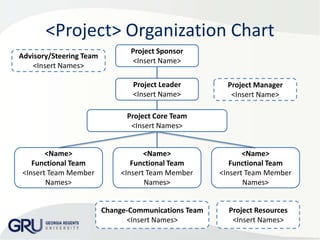 Organization Chart & Project Responsibilities | PPTX