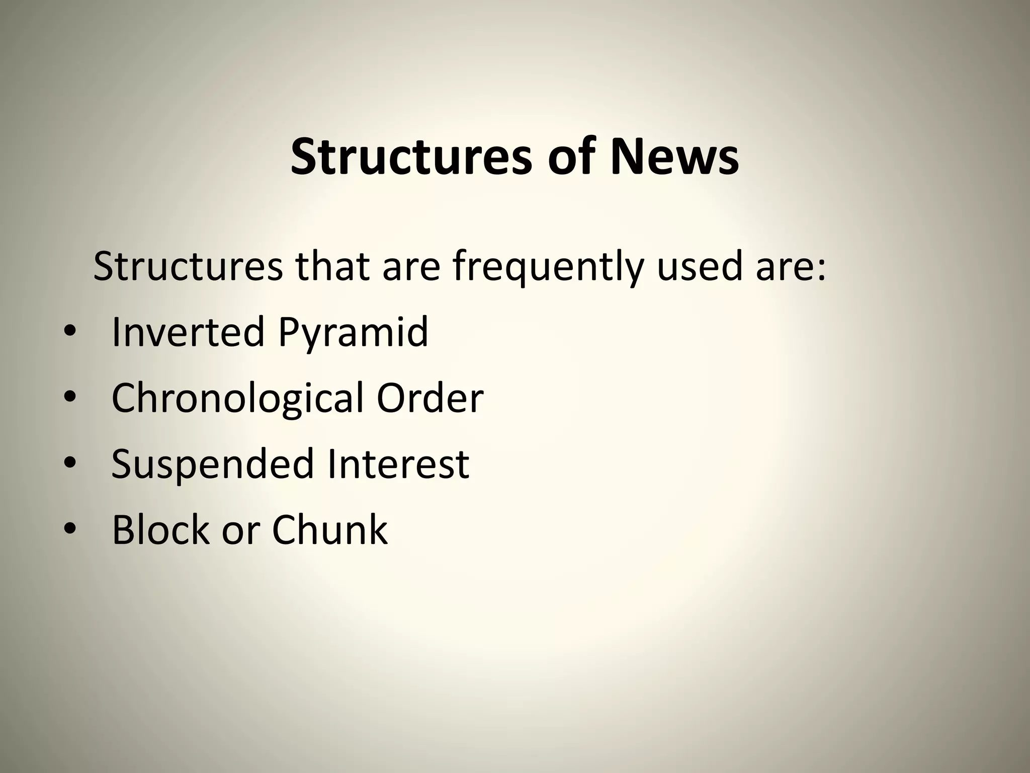 Organization of News Structure | PPTX