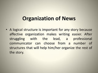 Organization of News Structure | PPTX