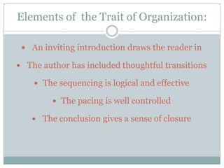Organization 6-traits | PPTX
