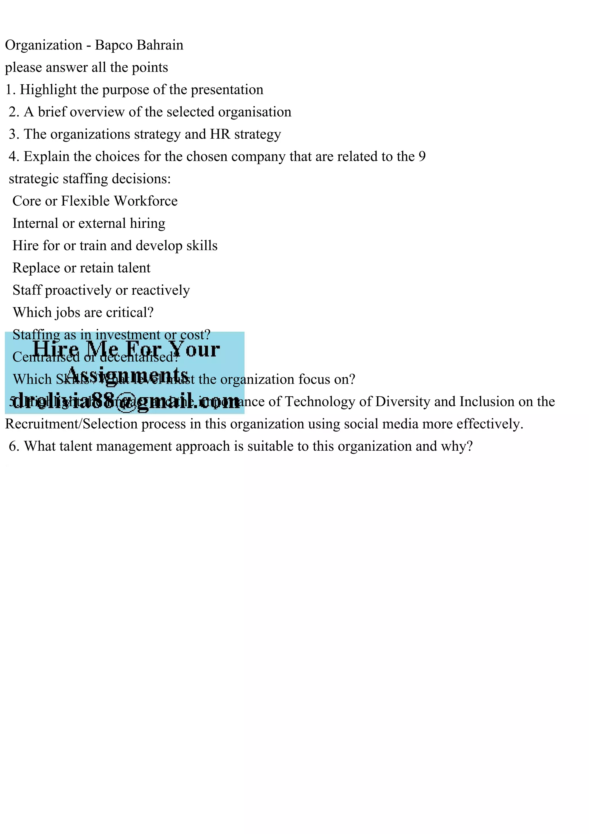 Organization - Bapco Bahrain please answer all the points 1. Hig.pdf