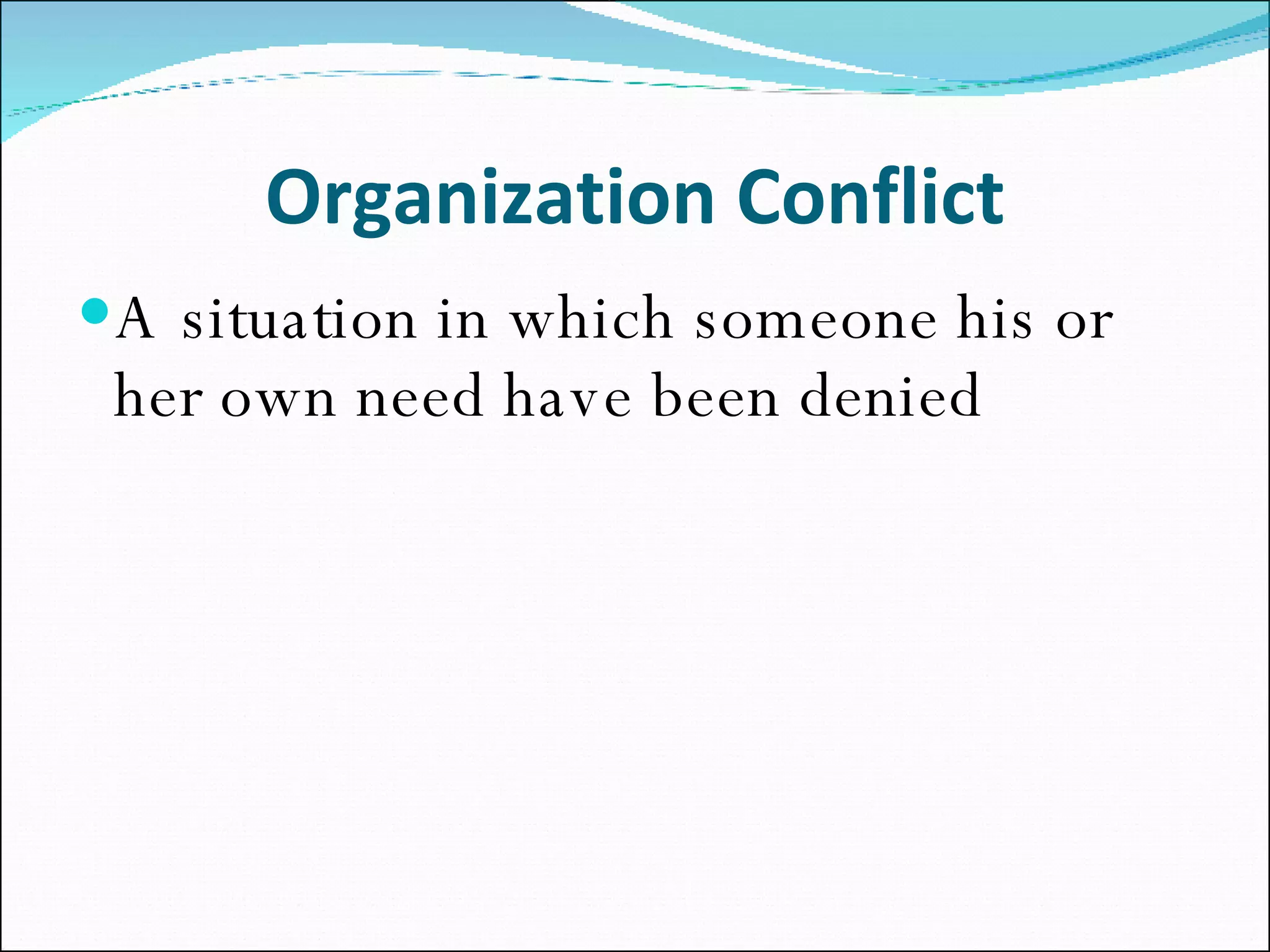 Organization Conflict1 | PPT