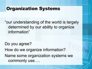Organization Systems | PPT