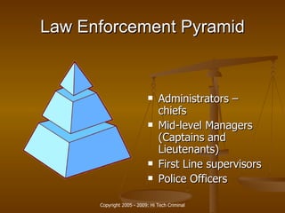 Organization of Law Enforcement Agencies | PPT