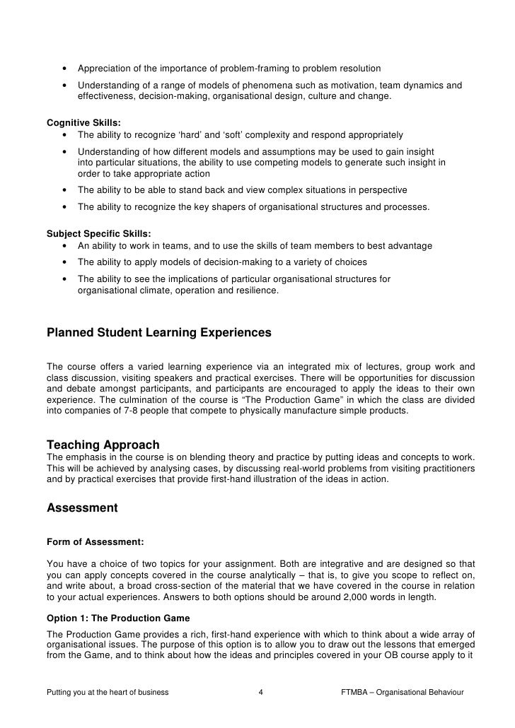 Organizational behavior